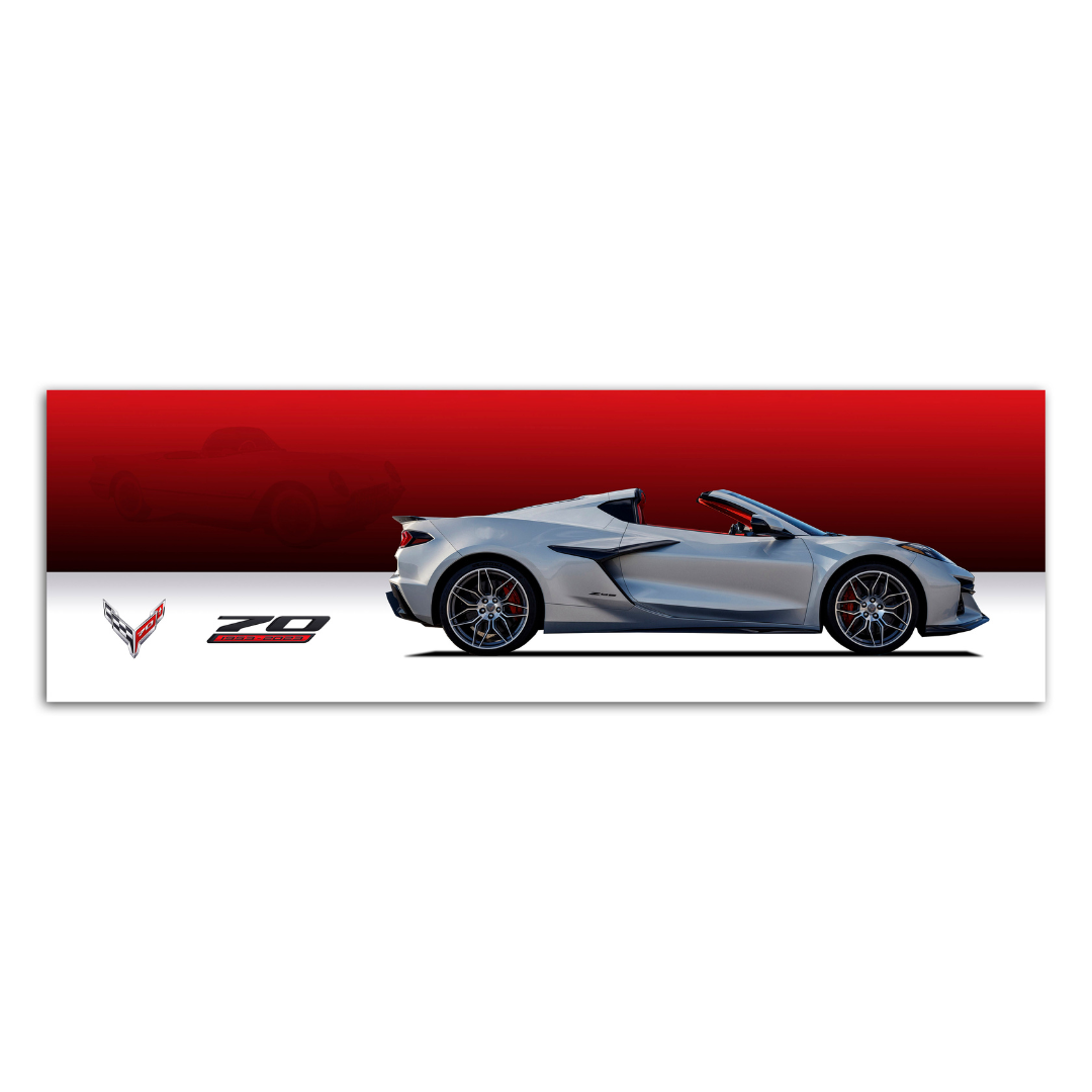 70th Anniversary C8 Corvette Metal Print | Corvette Store Online