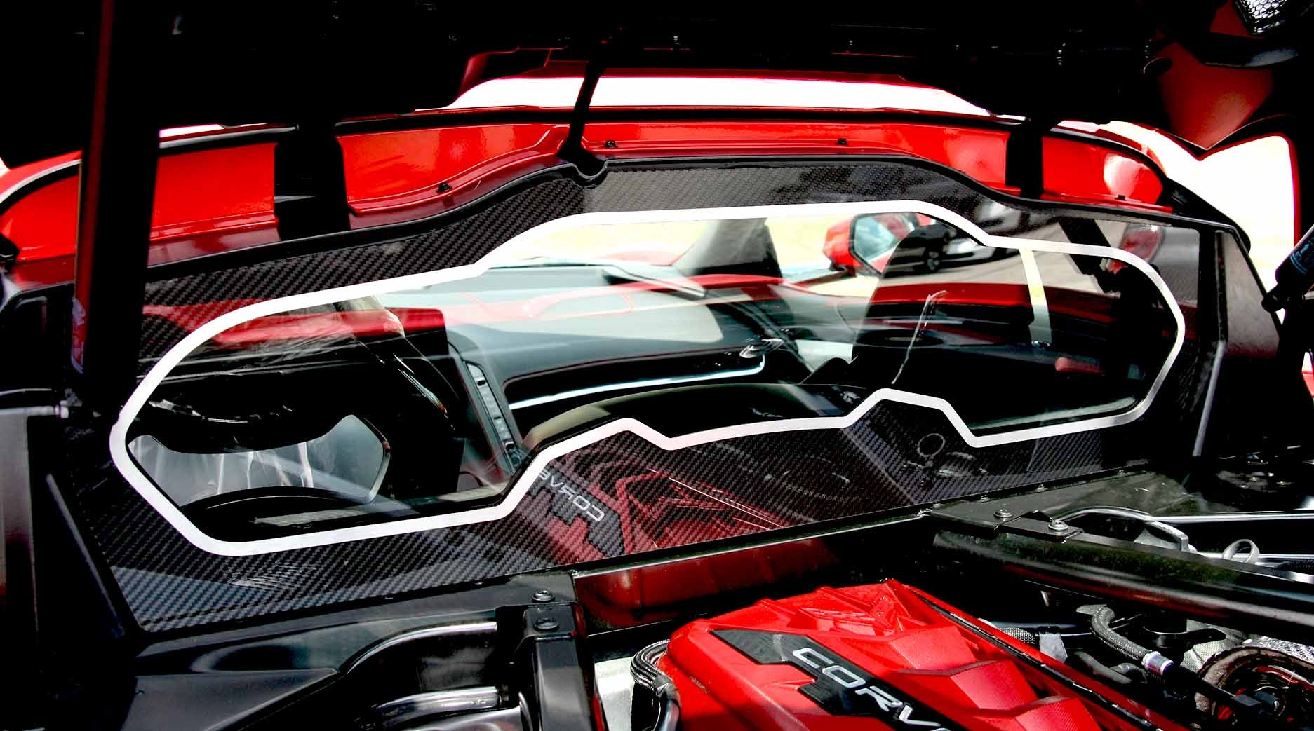 C8 Corvette Rear Window Frame Carbon Fiber | Corvette Store Online