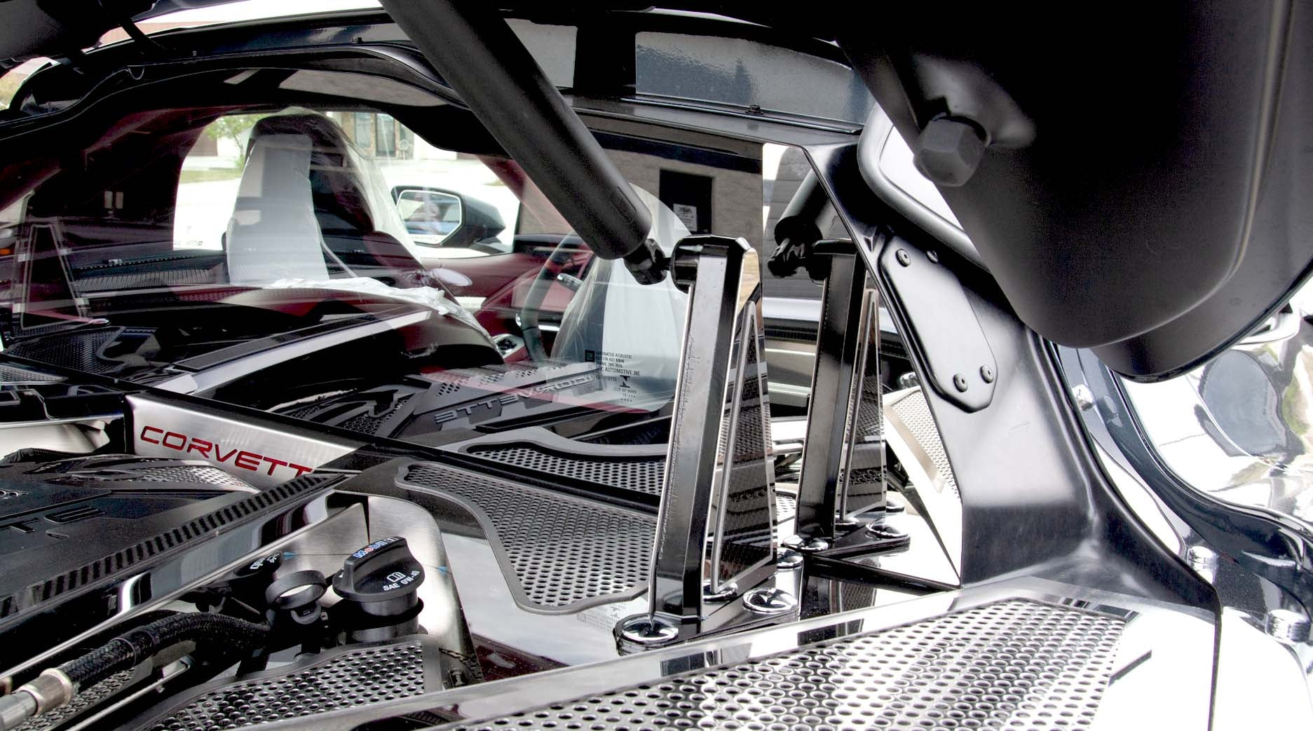 C8 Corvette Coupe Rear Window Accents Polished | Corvette Store Online