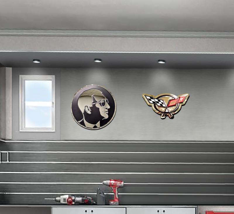 Corvette C5 Flags Logo Metal Sign | Corvette Store Online