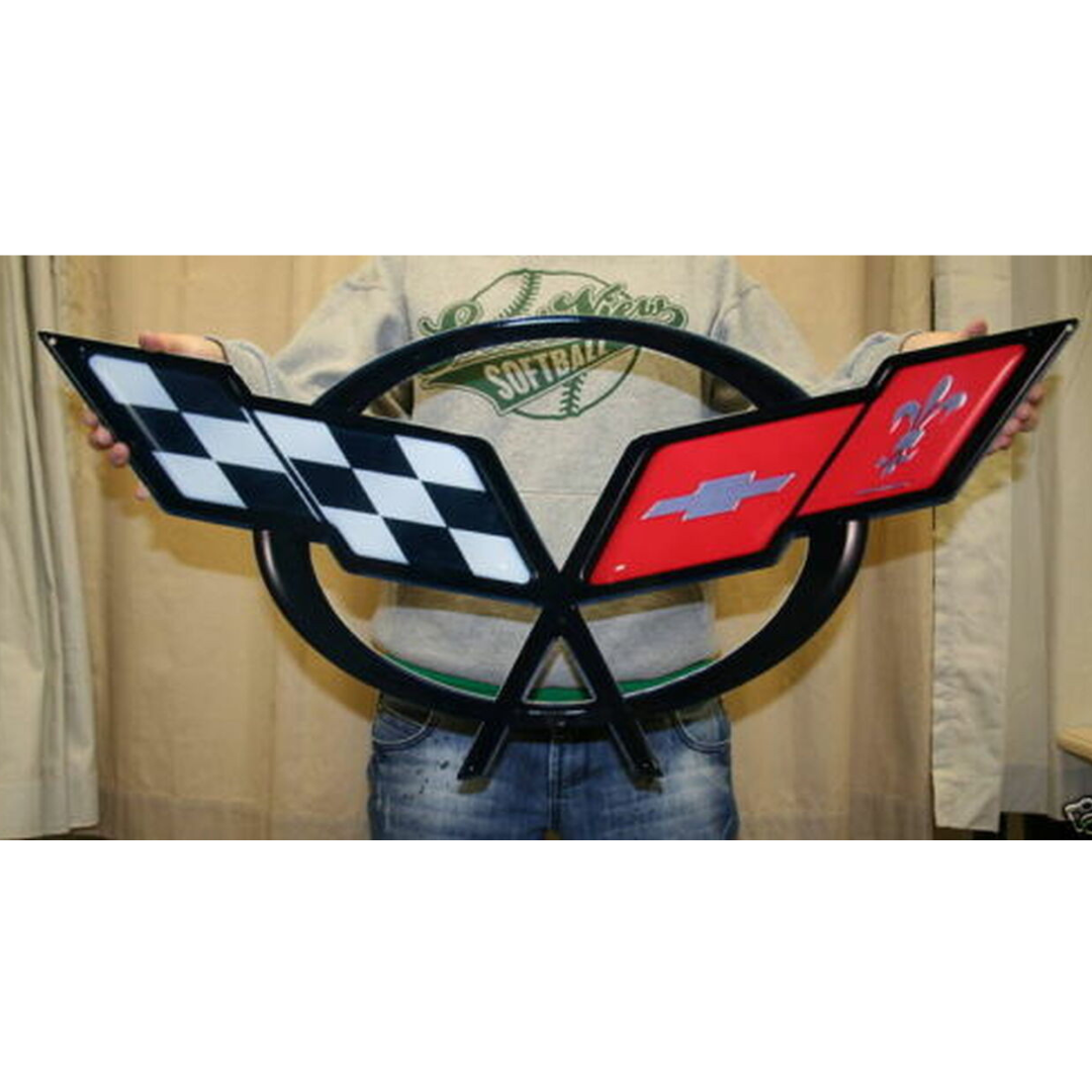 C5 Corvette Emblem Steel Sign (1997-2004) | Corvette Store Online