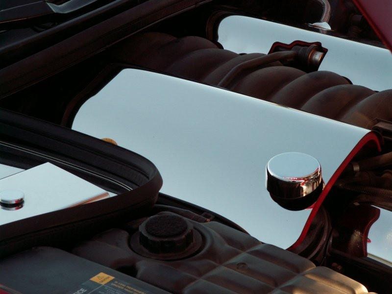 C5 Corvette Fuel Rail Cover Polished Stainless | Corvette Store Online
