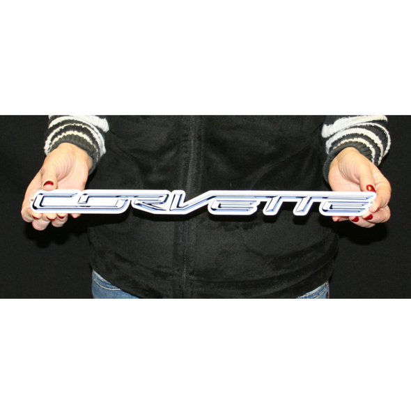C7 Corvette Script Emblem Steel Sign | Corvette Store Online