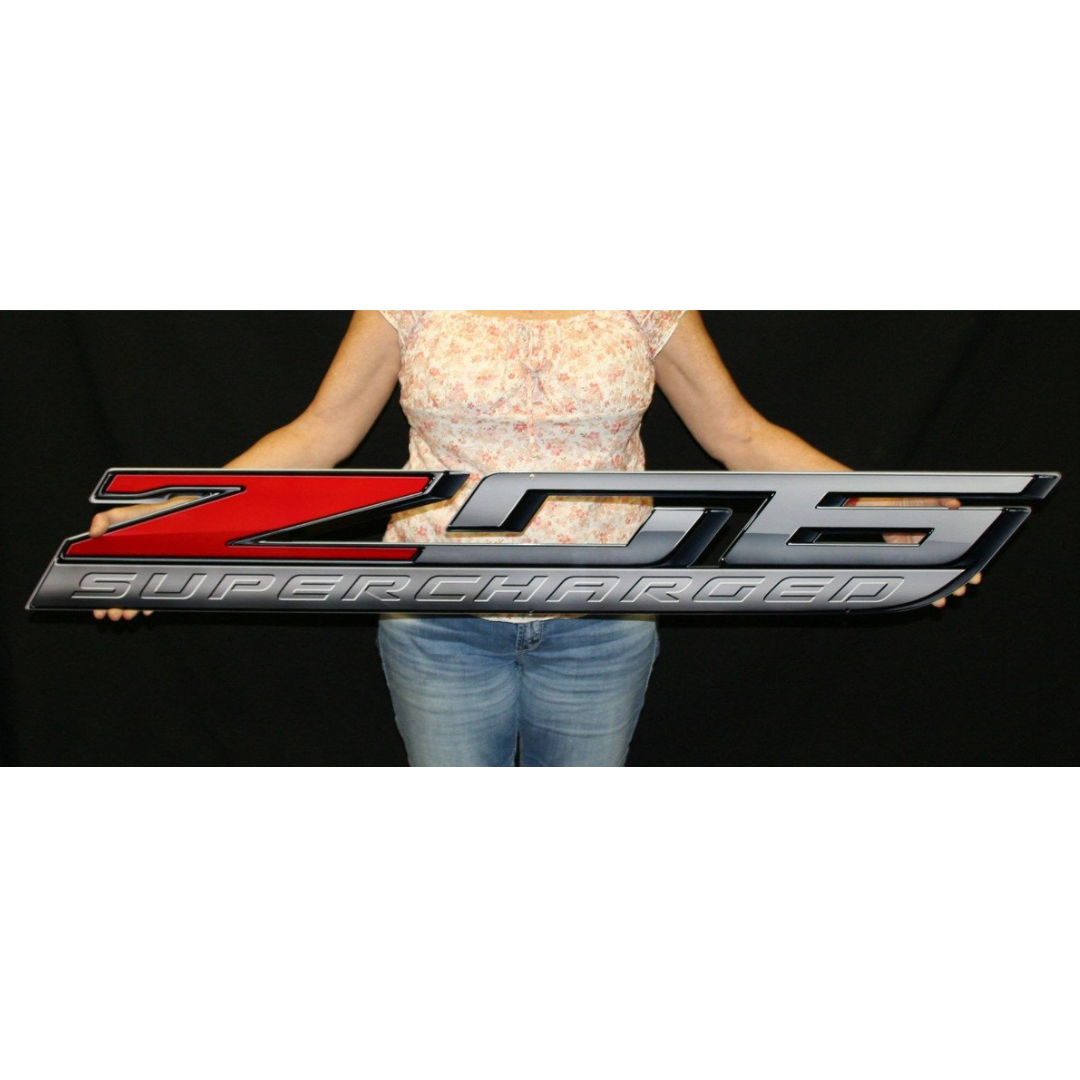 C7 Corvette Z06 Supercharged Steel Sign | Corvette Store Online