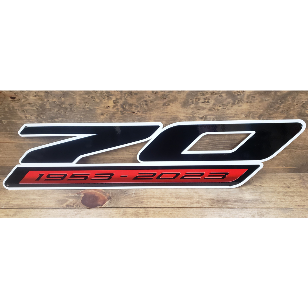 C8 Corvette 70th Anniversary Emblem Steel Sign | Corvette Store Online