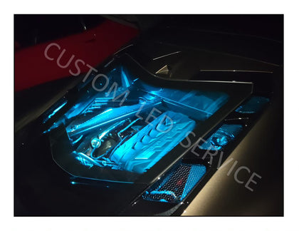 C8 2020-2026 Corvette Stingray Engine Bay Custom LED Lighting Kit - Re
