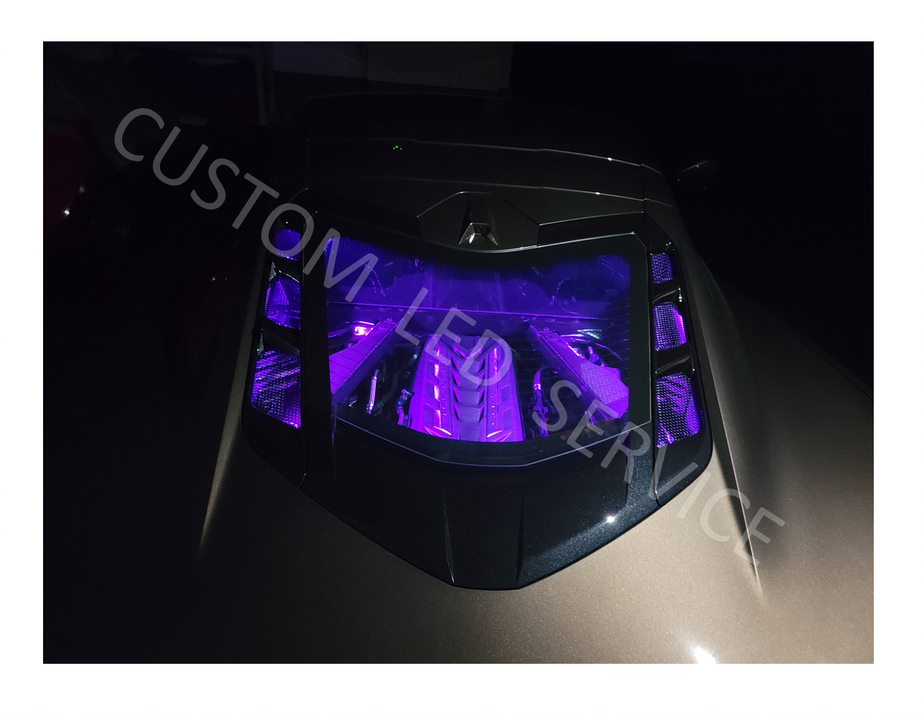 C8 2020-2026 Corvette Stingray Engine Bay Custom LED Lighting Kit - Re