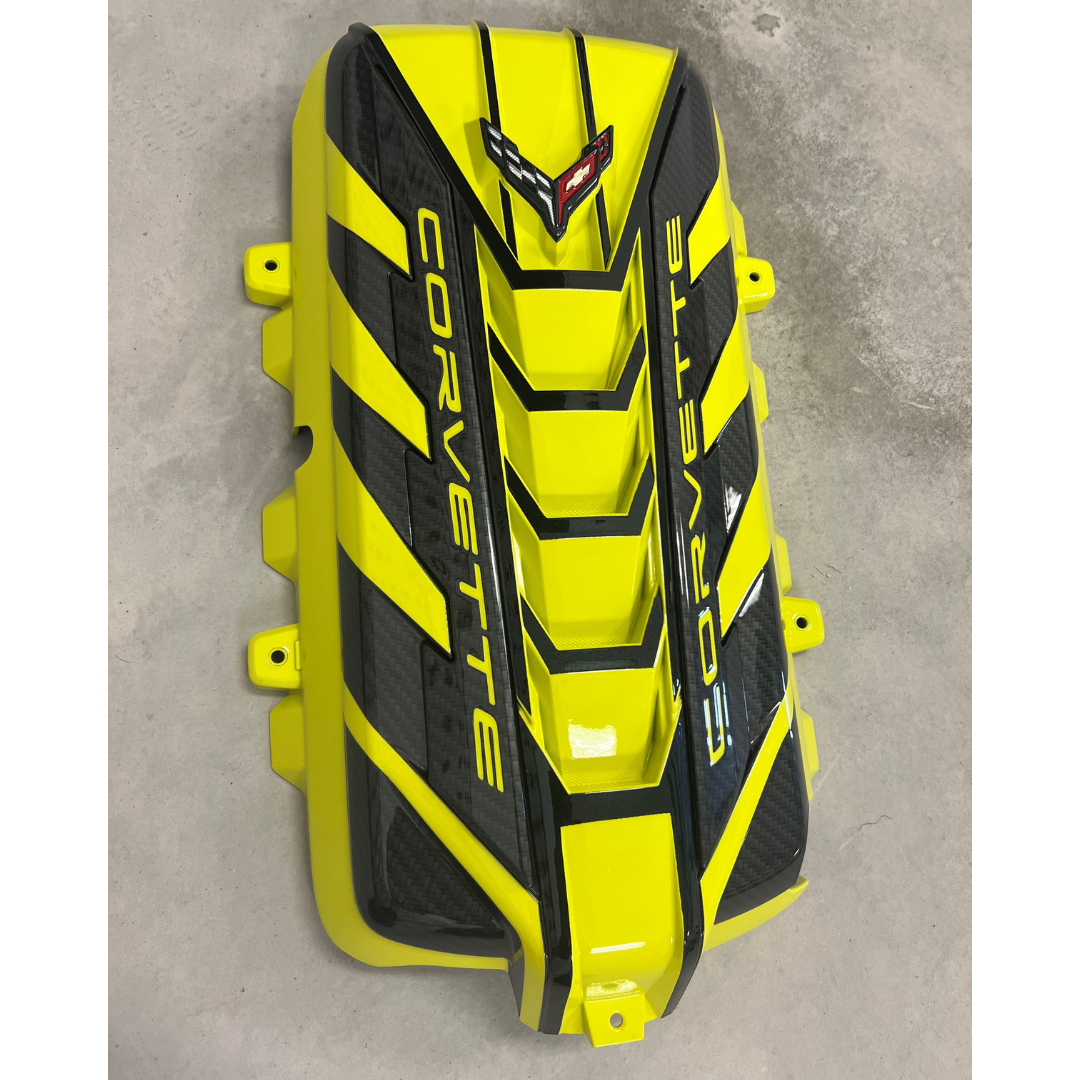 C8 Corvette Accelerate Yellow Engine Cover | Corvette Store Online