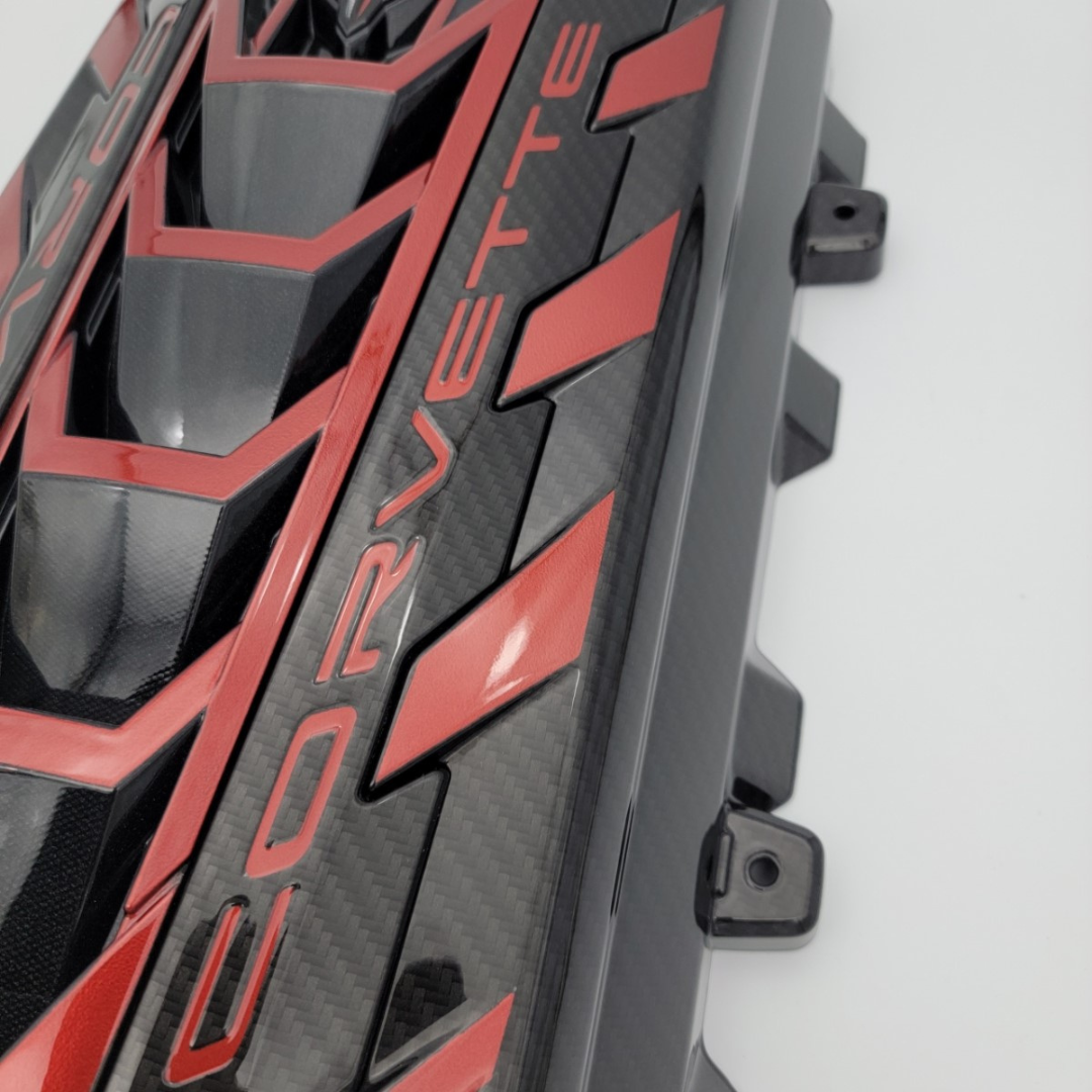 C8 Corvette Edge Red Premium Engine Cover | Corvette Store Online