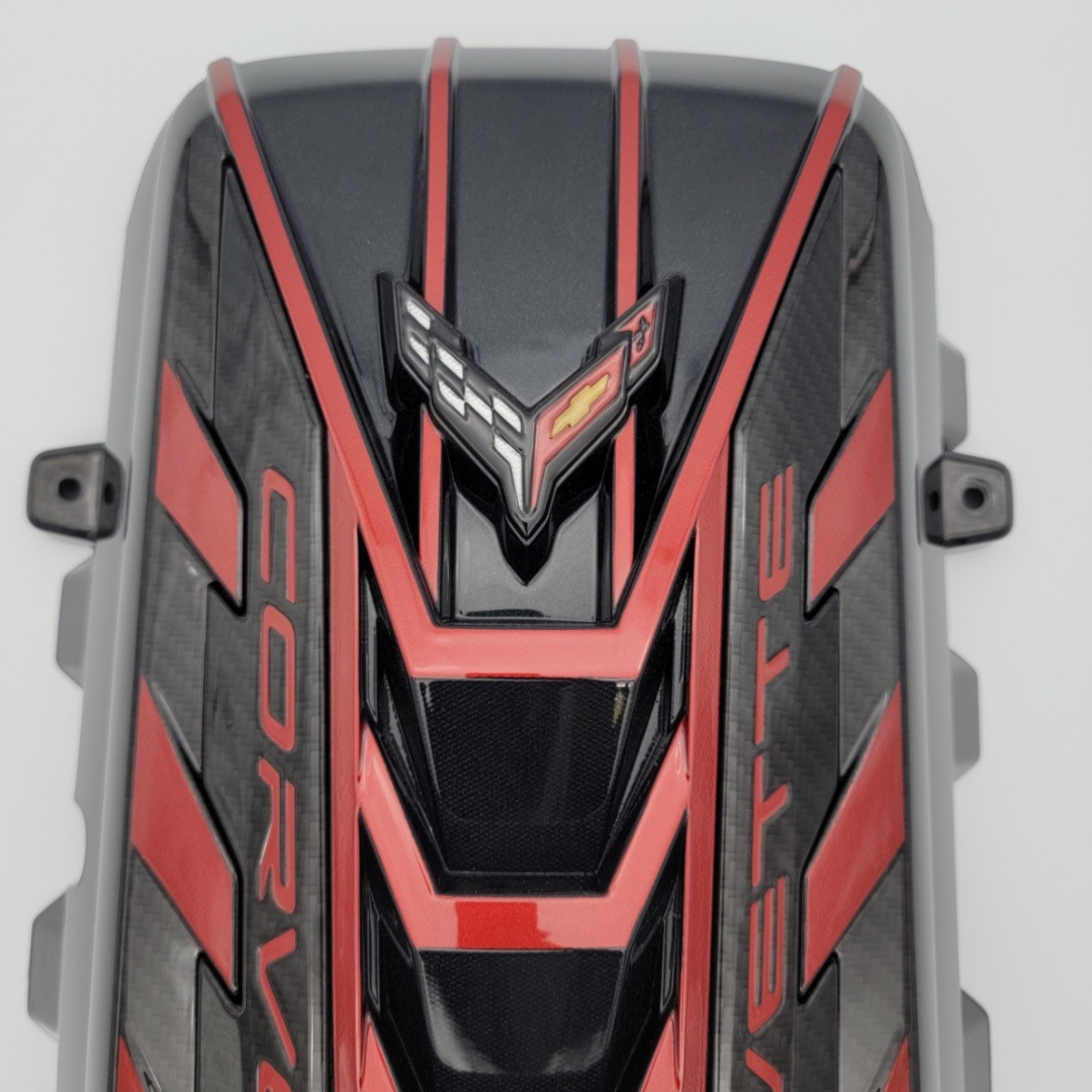 C8 Corvette Edge Red Premium Engine Cover | Corvette Store Online