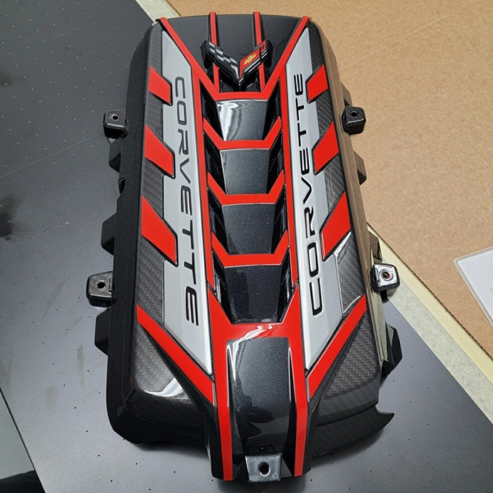 C8 Corvette Torch Red Premium Engine Cover | Corvette Store Online