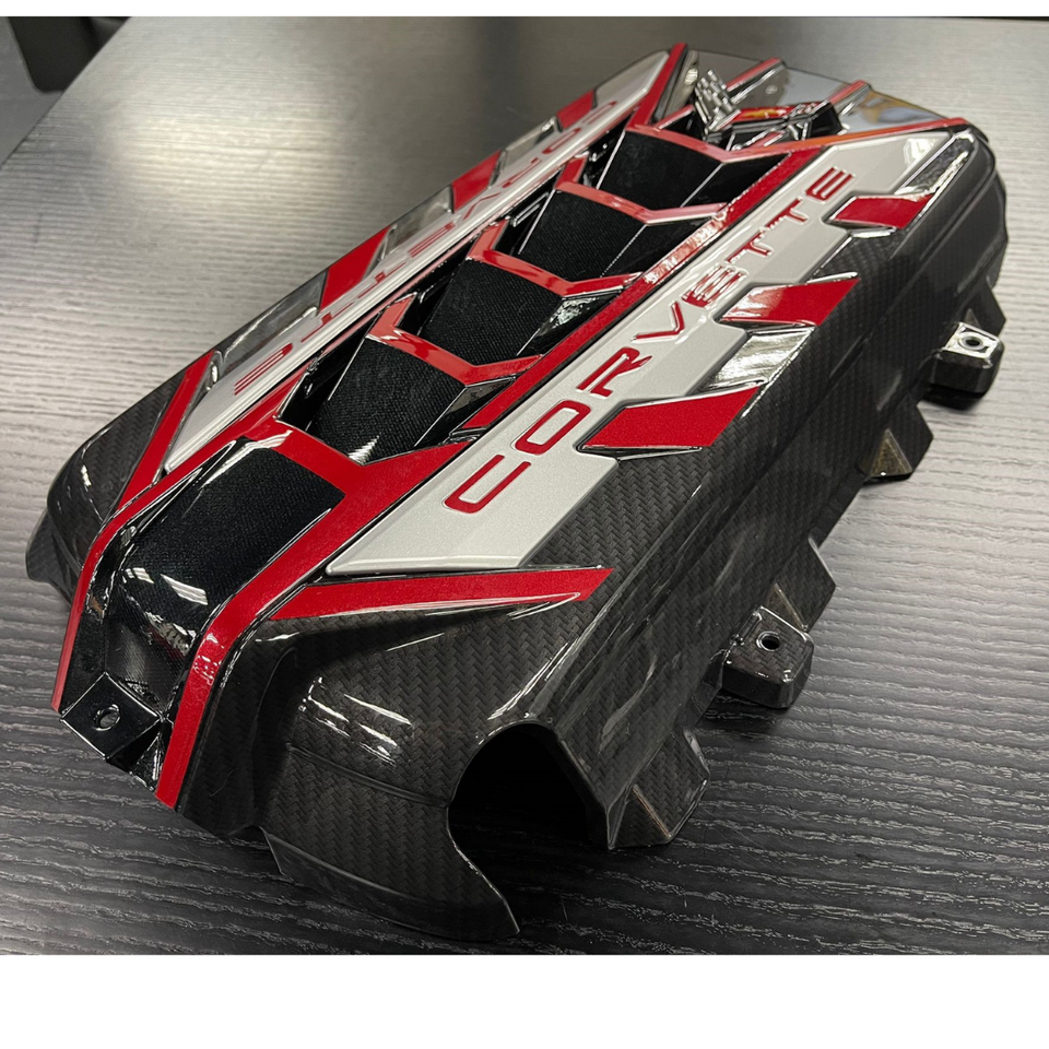 C8 Corvette Torch Red Premium Engine Cover | Corvette Store Online