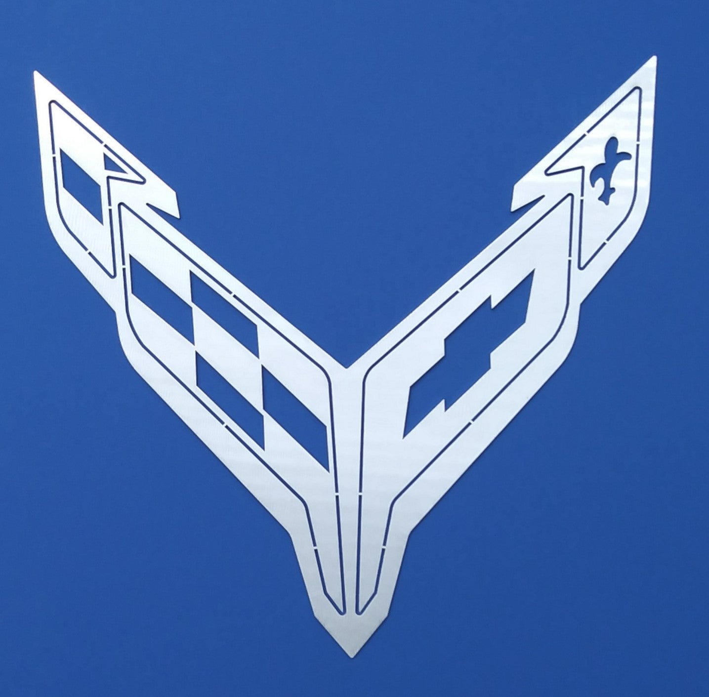 C8 Corvette Crossed Flag Wall Hanging | Corvette Store Online