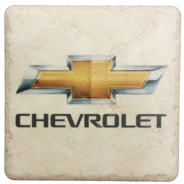 Chevrolet Gold Bowtie Stone Coaster | Corvette Store Online