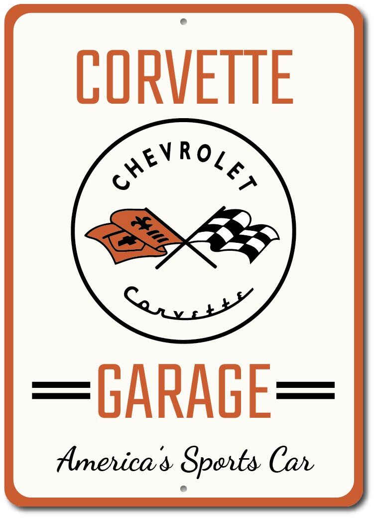 Corvette Garage America's Sports Car Sign | Corvette Store Online