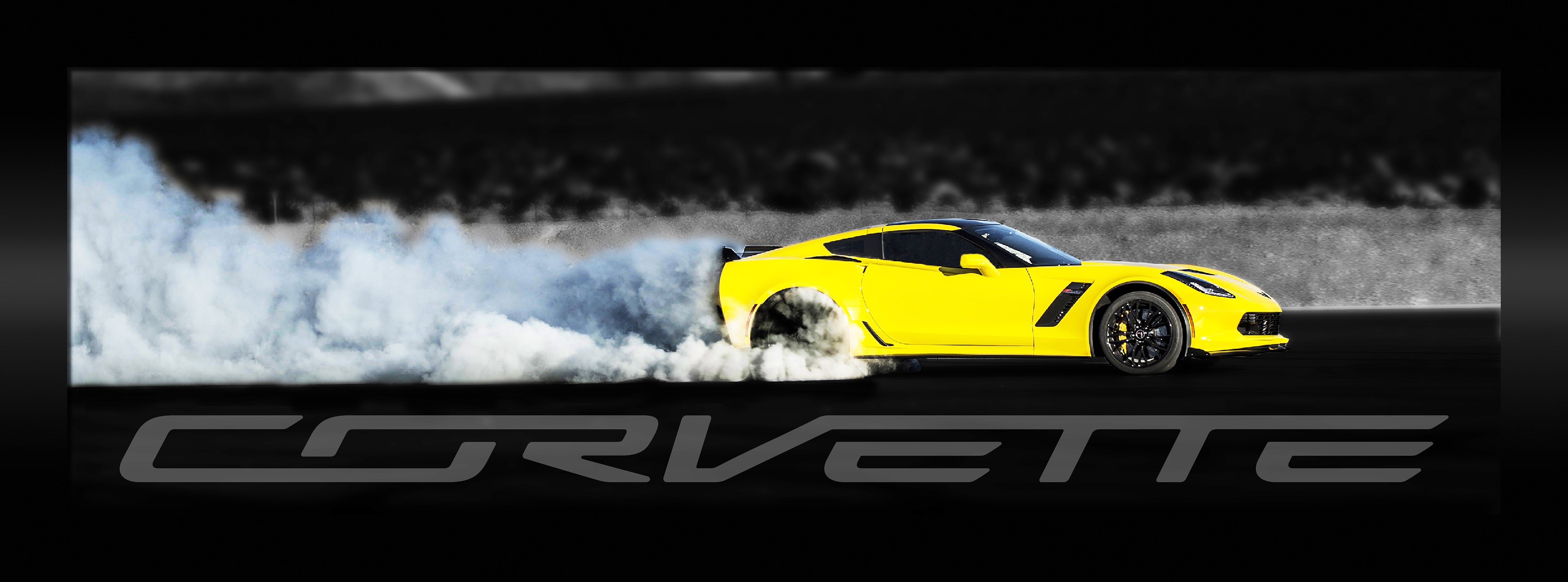 Corvette Z06 Burnout Color Framed Artwork | Corvette Store Online