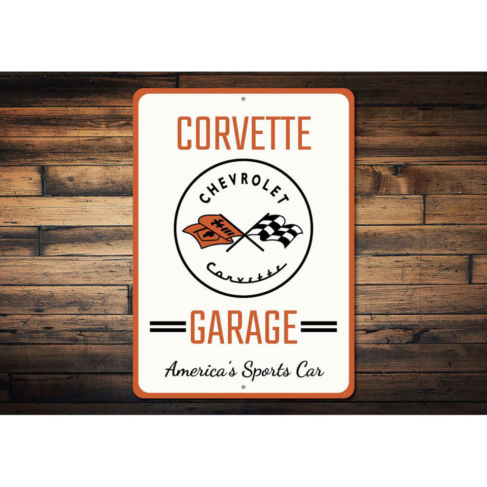 Corvette Garage America's Sports Car Sign | Corvette Store Online