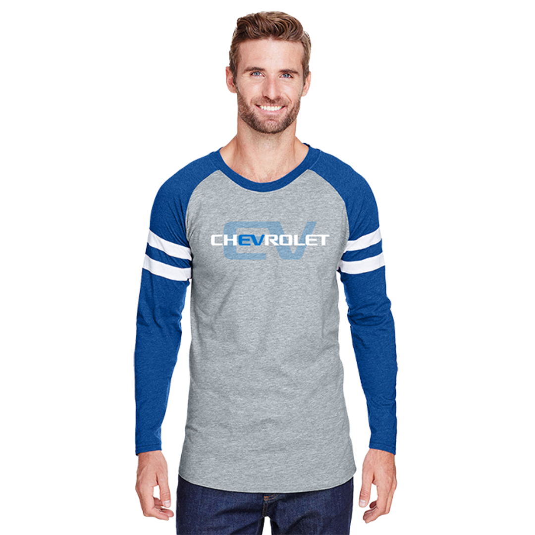 Men's Chevrolet EV Long Sleeve Jersey T-Shirt | Corvette Store Online