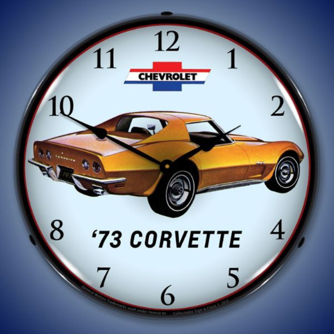 Vintage 1973 C3 Corvette Lighted Wall Clock | Corvette Store Online